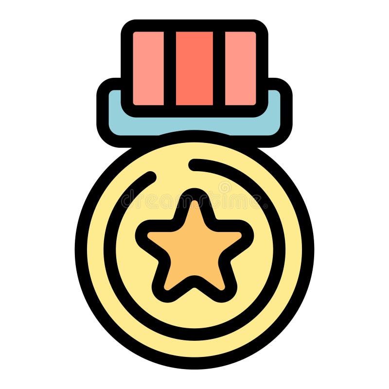 Win medal icon vector flat stock vector. Illustration of design - 289341592