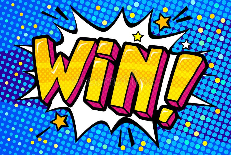 Win Message in Pop Art Style Stock Vector - Illustration of cartoon ...