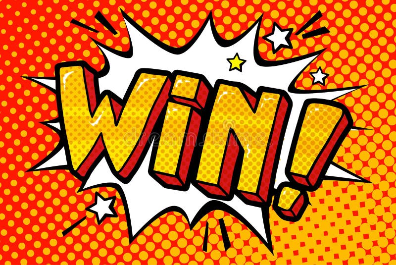 Win Message in Pop Art Style Stock Vector - Illustration of burst ...