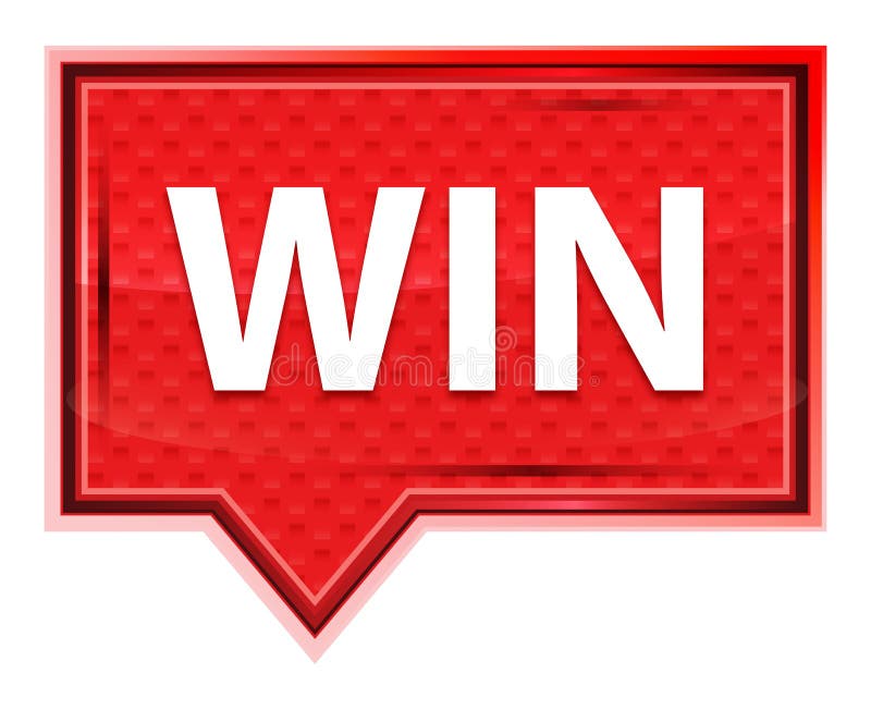 Win Misty Rose Pink Banner Button Stock Illustration - Illustration of ...