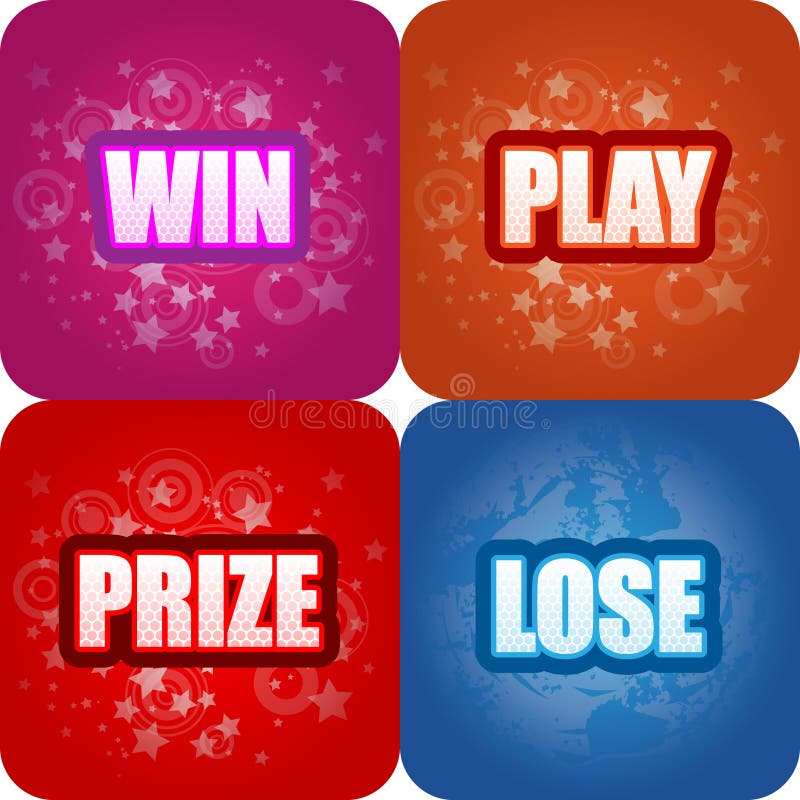 Win, Play, Prize, Lose Graphics Stock Vector - Illustration of colours ...