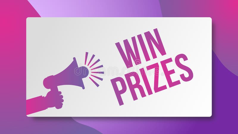 Win prizes banner design stock illustration. Illustration of vector ...