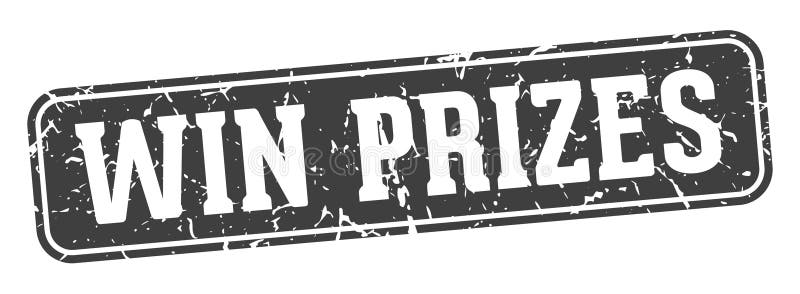 Win Prizes Rectangular Sign. Win Prizes Stamp Stock Vector ...