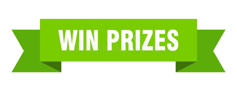 Win prizes ribbon. stock vector. Illustration of graphic - 153453346