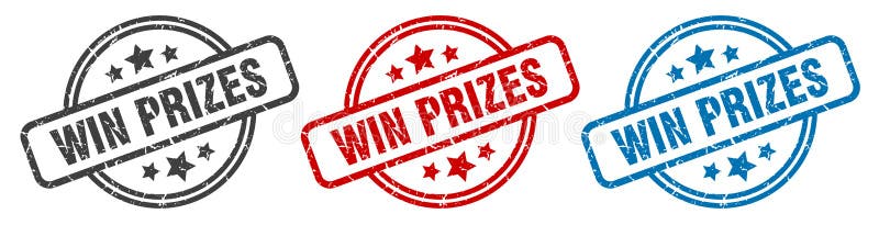 Win Prizes Stamp. Win Prizes Round Isolated Sign Stock Vector ...