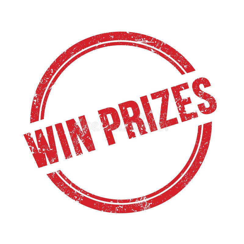 WIN PRIZES Text Written on Green Vintage Stamp Stock Illustration ...