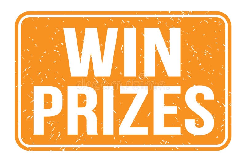 WIN PRIZES, Words on Orange Rectangle Stamp Sign Stock Illustration ...