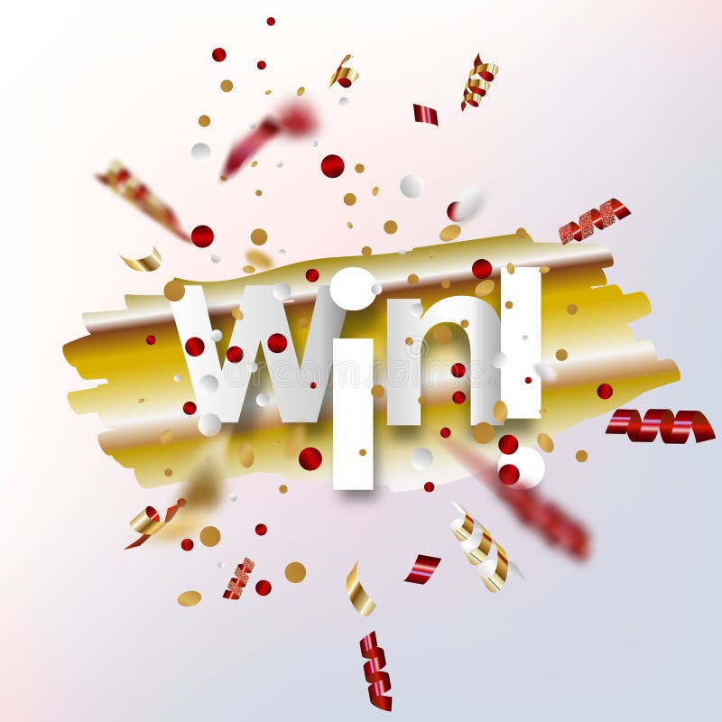 Win Sign Colorful Confetti Stock Illustrations – 370 Win Sign Colorful ...