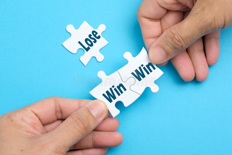 Win Win Situation on White Puzzle Stock Photo - Image of partner ...