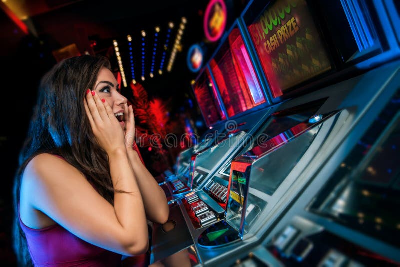 Win on slot machine stock image. Image of chip, fitness - 48484463
