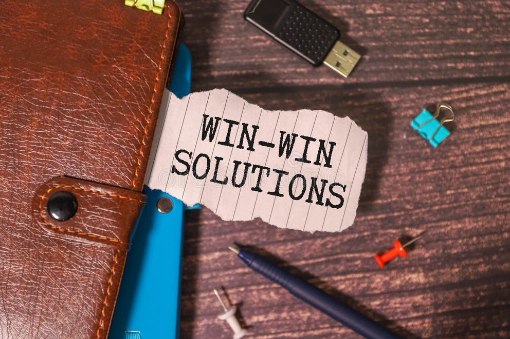 Win-win Solution Concept - Handwriting on a Clipboard with a Cup of ...