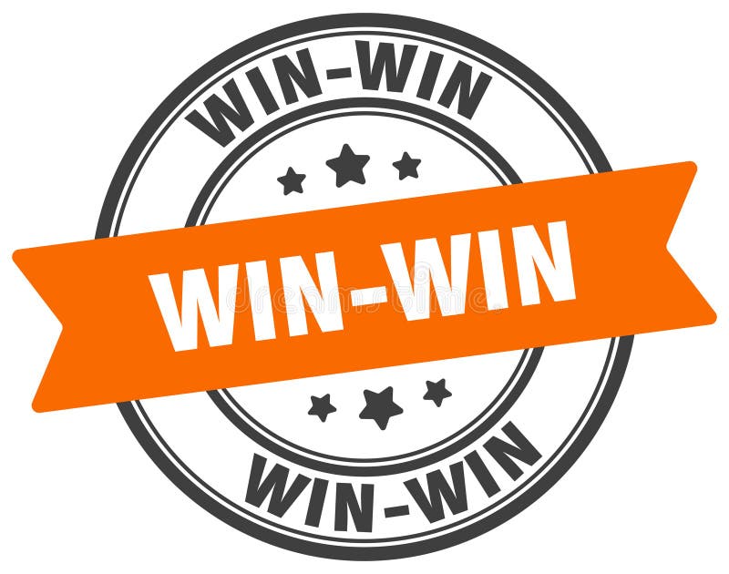 Win-win Stamp. Win-win Label on Transparent Background. Round Sign ...