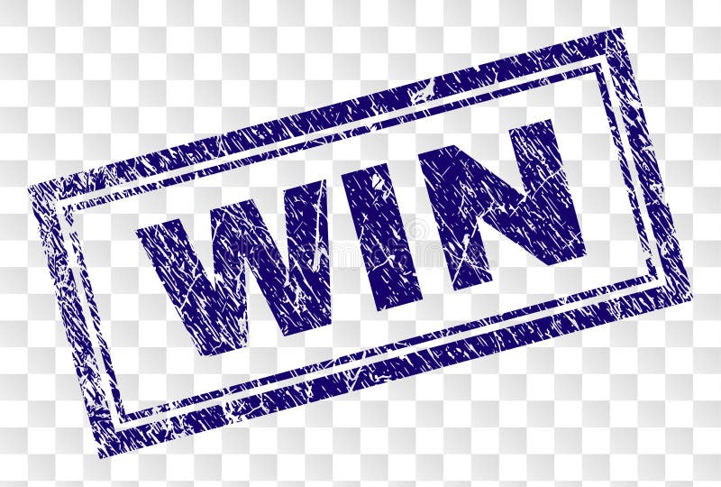 Grunge WIN Rectangle Stamp stock vector. Illustration of vector - 134959655