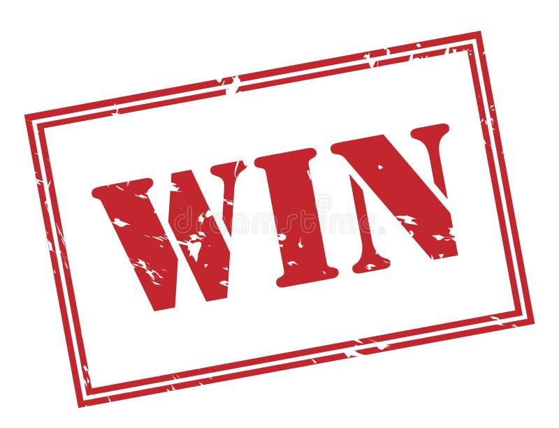 Win Stamp on White Background Stock Illustration - Illustration of ...