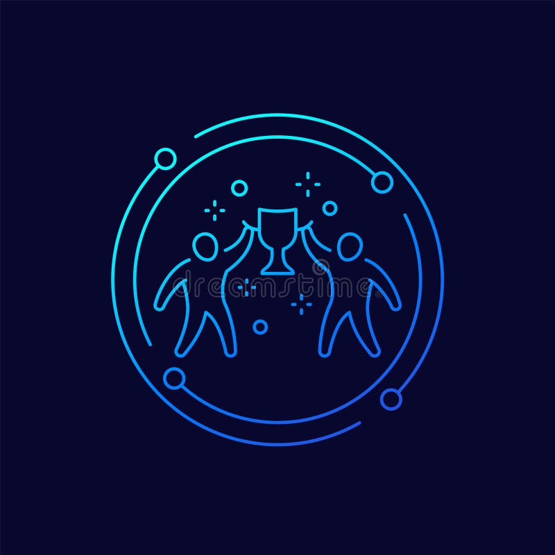 Win-win Strategy Line Icon, Vector Stock Vector - Illustration of user ...