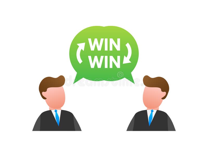 Win-win Strategy. Partnership, Deal. Vector Stock Illustration. Stock ...