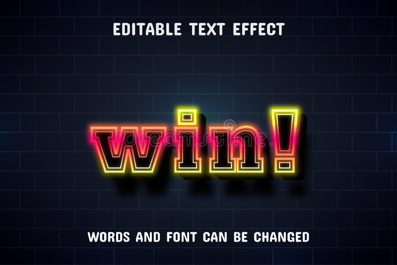 Win Editable Font Stock Illustrations – 368 Win Editable Font Stock ...
