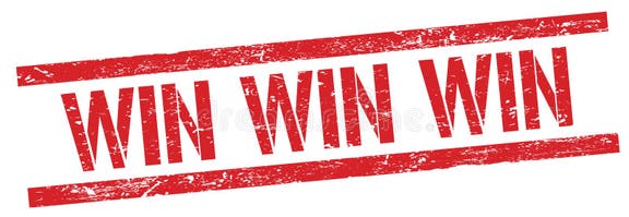 WIN WIN WIN Text on Red Grungy Rectangle Stamp Stock Image - Image of ...