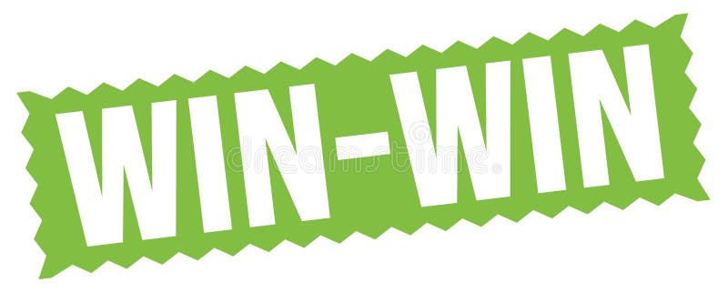 WIN-WIN Text Written on Green Stamp Sign Stock Illustration ...