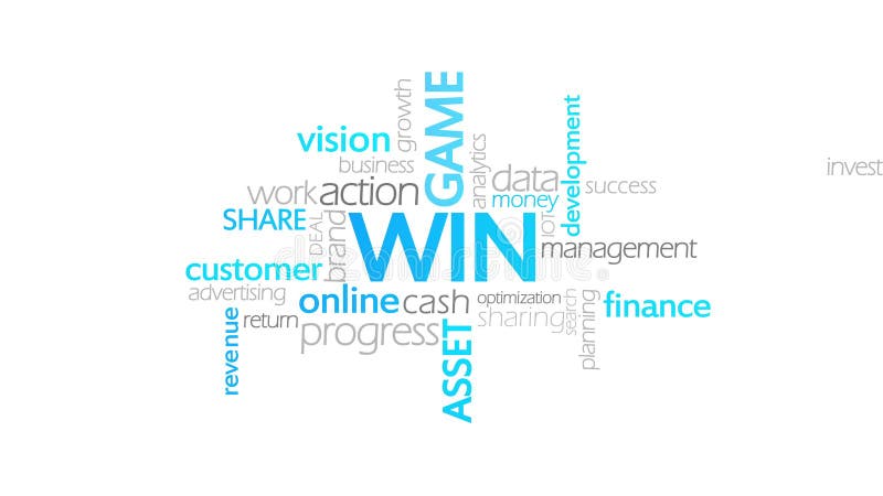 Win, typography animation stock footage. Video of kinetic - 89153344