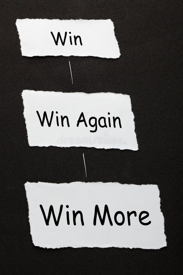 Win Win Again Win More stock image. Image of strategy - 155658593