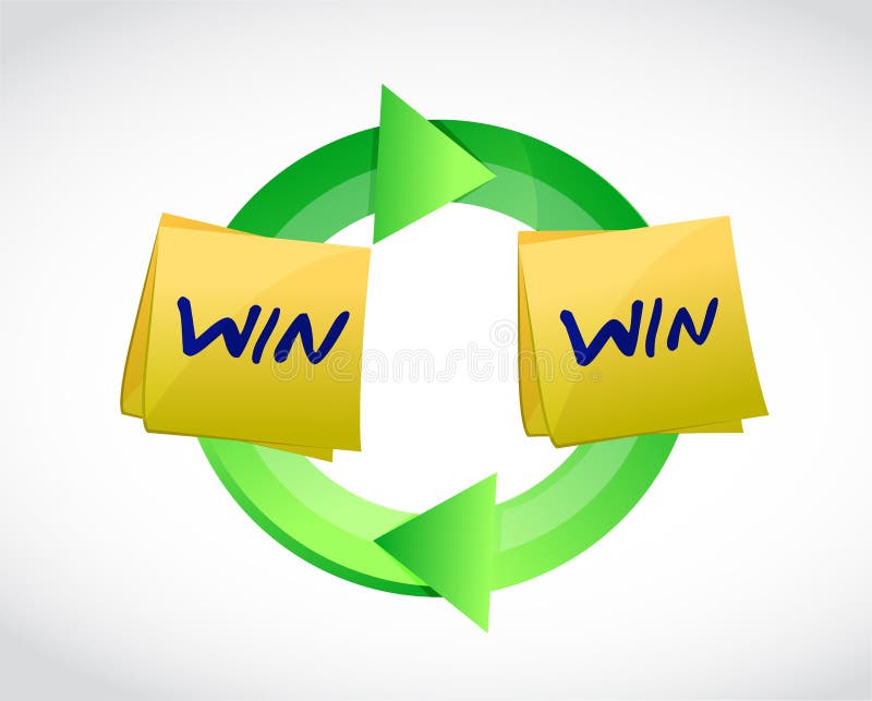 Win Win Cycle Illustration Design Stock Illustration - Illustration of ...