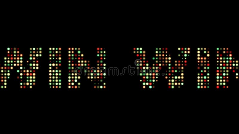 Win Win Front Text Scrolling Led Pannel Display Stock Footage - Video ...