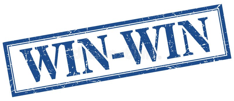 Win-win stamp stock vector. Illustration of seal, square - 158093891