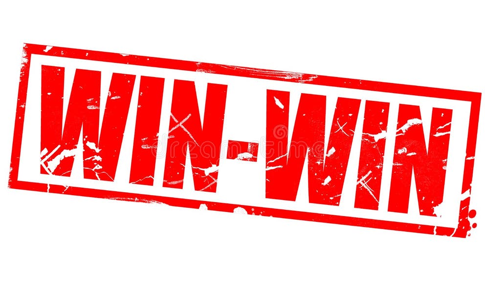 Win-win in red frame stock illustration. Illustration of banner - 130760829