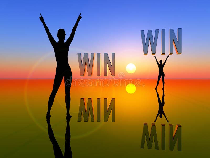 Win Win Situation for Two Women Stock Illustration - Illustration of ...