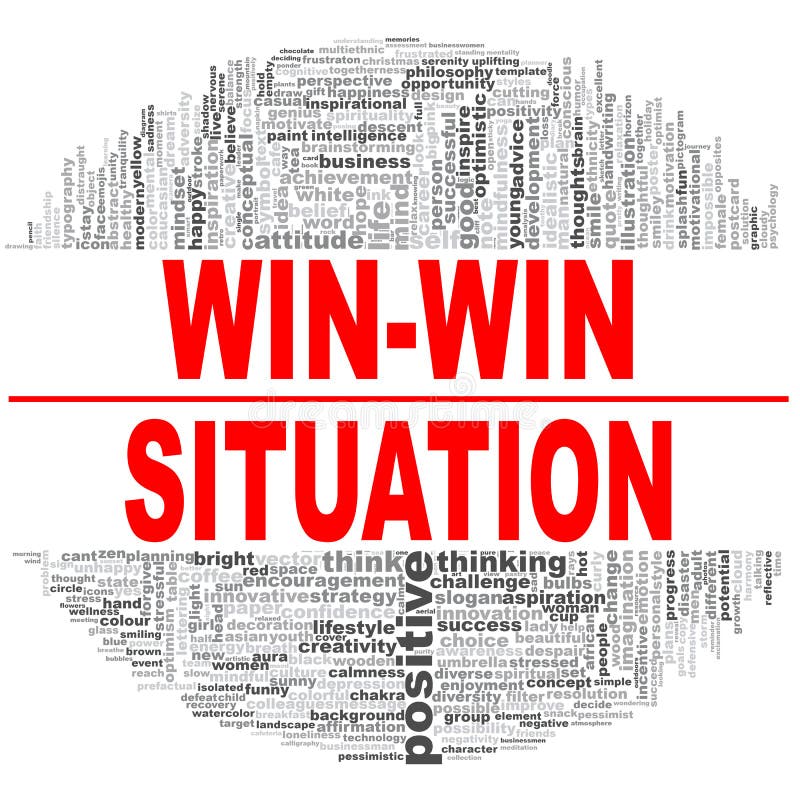 Win-win Situation Word Cloud. Stock Illustration - Illustration of ...