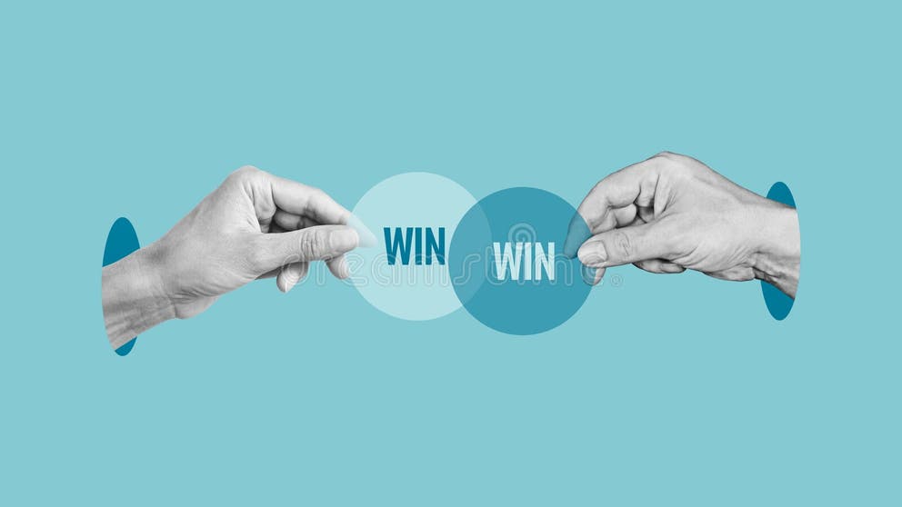 Win Win Solution. Negotiation or Conflict Resolution Concept Stock ...