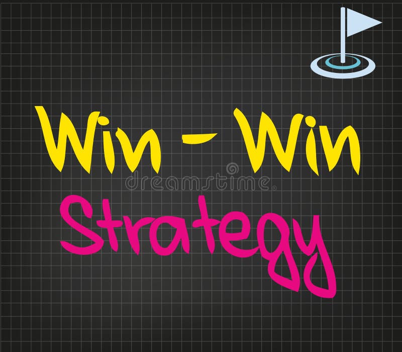 Win-Win Strategy stock illustration. Illustration of motivation - 51216484