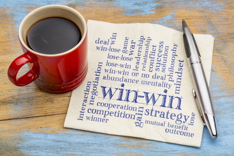Win-win strategy stock image. Image of isolated, word - 14813933