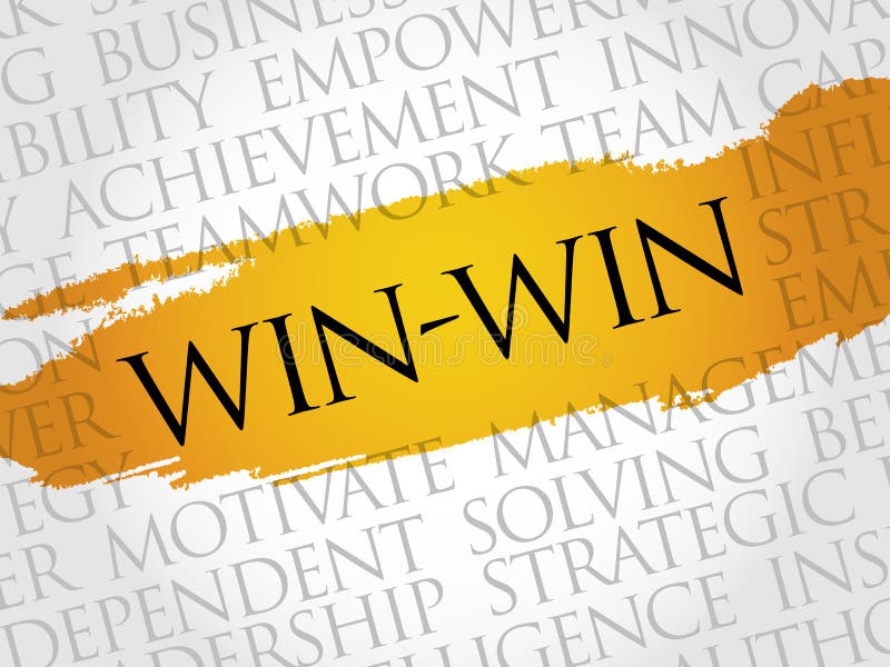 Win-win - Winning Solution Word Cloud Stock Illustration - Illustration ...