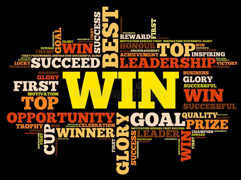 Win Word Cloud, Business Concept Stock Illustration - Illustration of ...