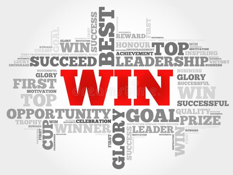 Win word cloud stock illustration. Illustration of isolated - 205330691