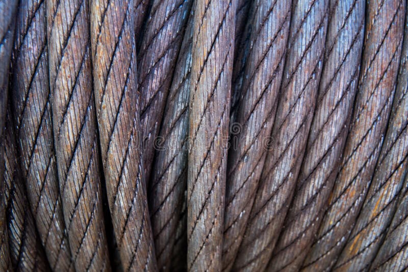 Winch Cable Close Up stock image. Image of steel, stabilization - 107633227