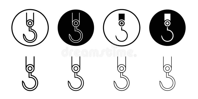 Winch Hook Icon Linear Logo Isolated Stock Vector - Illustration of ...