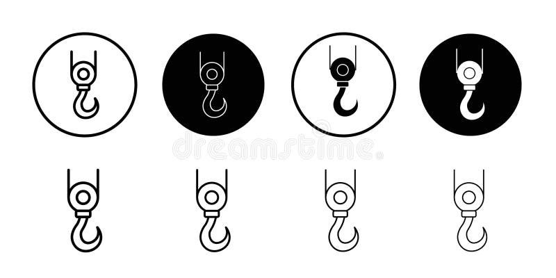 Winch Hook Icon Outline Vector for Web Ui Stock Illustration ...