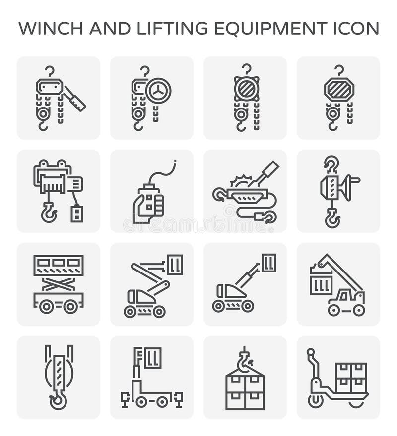 Winch lifting icon stock vector. Illustration of design - 109198745