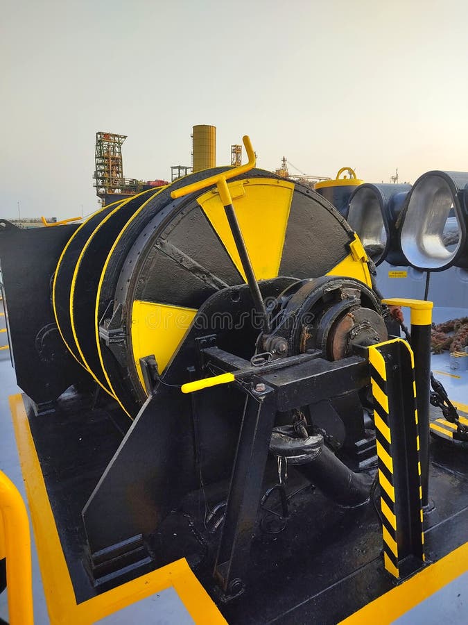 Winch on the Ship that Function As a Ship& X27;s Rope Winder Which is ...