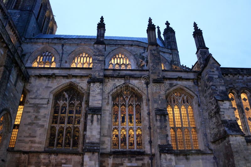 Winchester Cathedral Windows Editorial Stock Image - Image of town ...