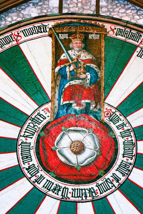 Winchester, England , November 2018 Great Hall King Arthur Round Table ...