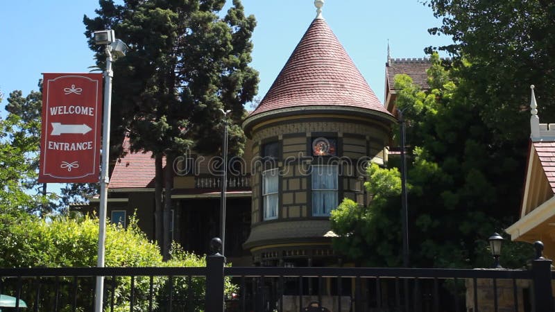 Winchester Mystery House Entry Gates SJ, CA Stock Footage - Video of ...