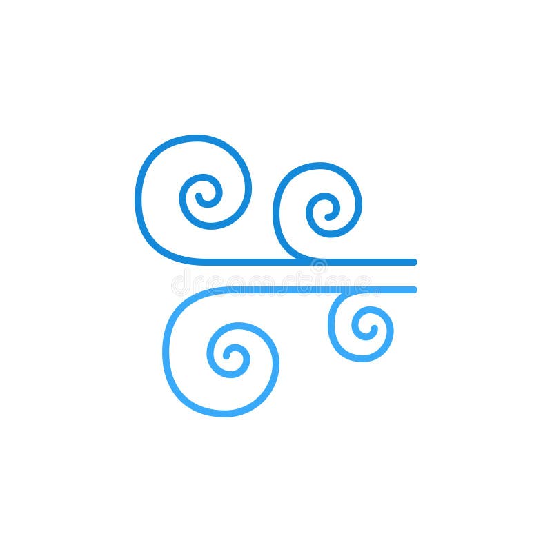 Wind Abstract Outline Vector Concept Blue Modern Icon Stock Vector ...
