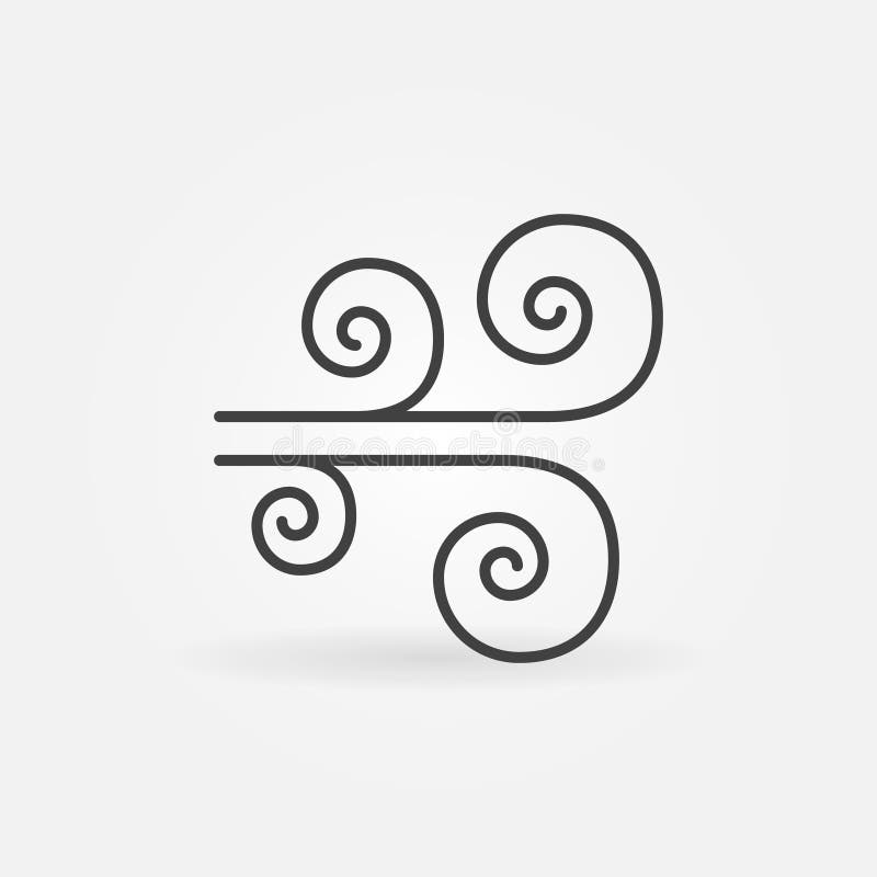 Wind Abstract Outline Vector Concept Creative Icon Stock Vector ...