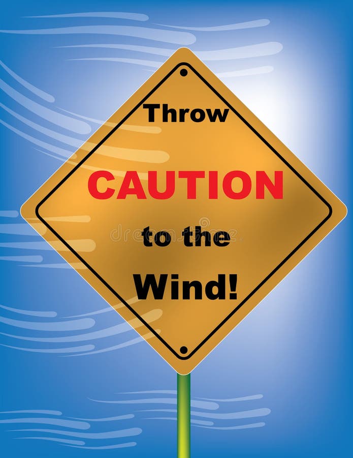 Attention Wind Caution Sign Crosswind Vector Isolated Danger Warning ...
