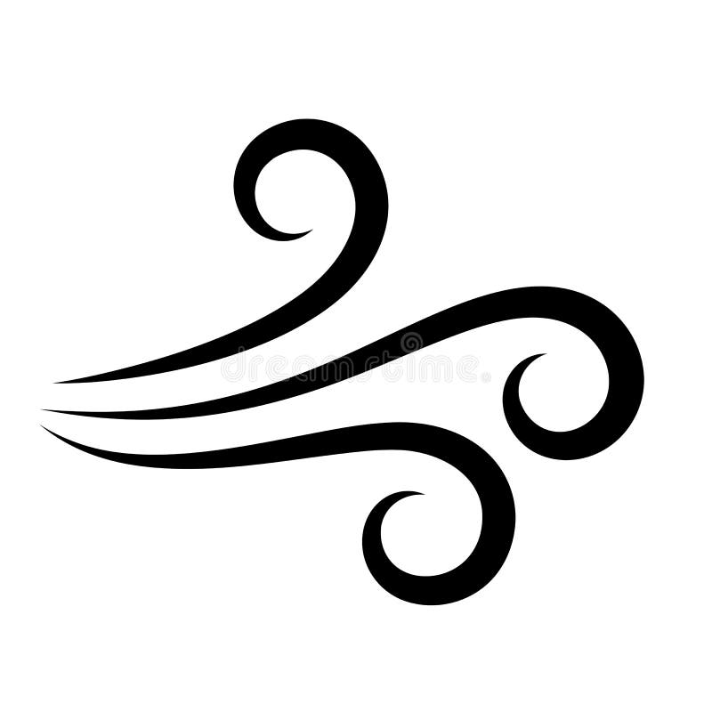 Set of Blue Arrow Showing Air Flow Isolated on Transparent Background ...