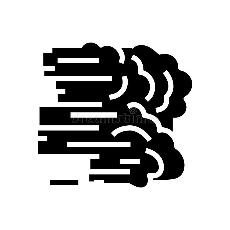 Wind Air Glyph Icon Vector Illustration Stock Vector - Illustration of ...